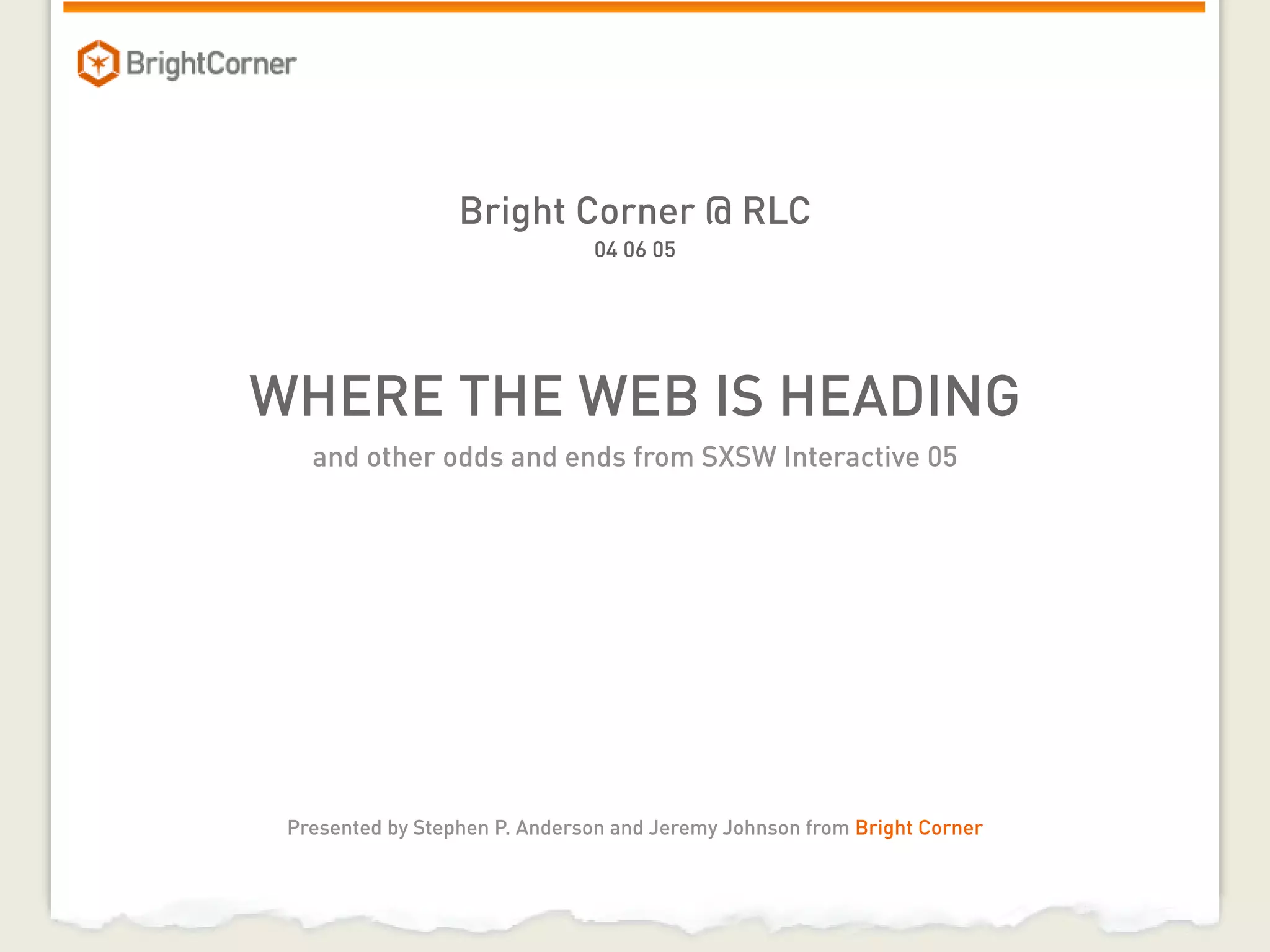 Web, Design, and UX Trends for 2005 | PDF