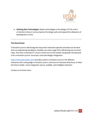 Trends and Challenges in the Field of Embedded Systems | PDF