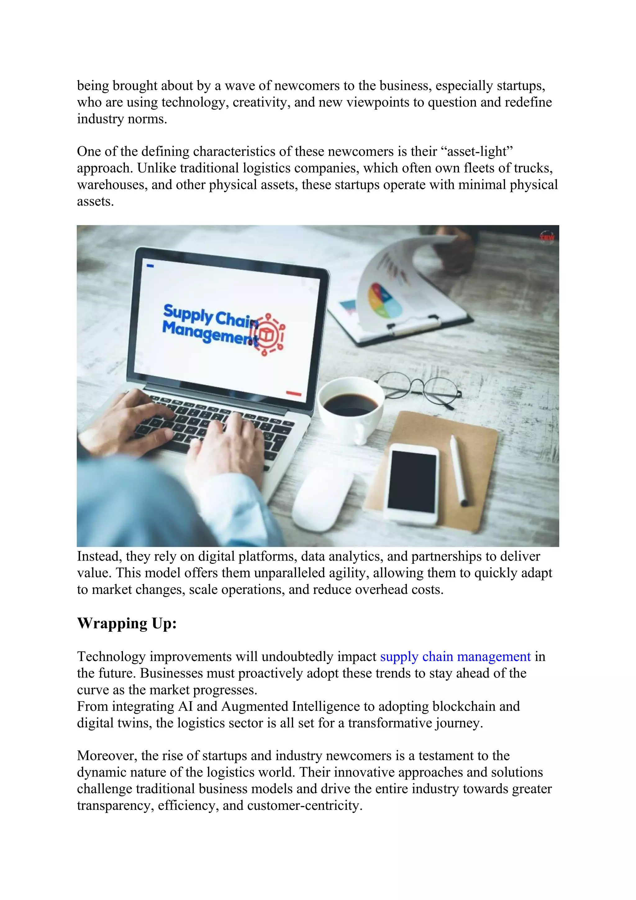 Top 9 Trends and Technologies Reshaping Supply Chain Management | The Enterprise World | PDF ...