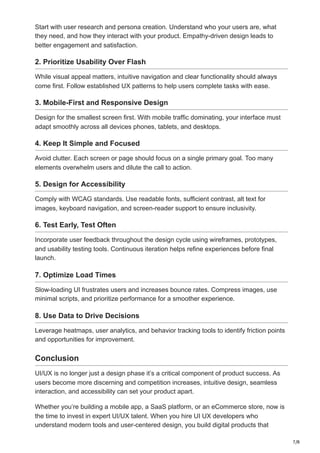 UI/UX Developer Guide: Tools, Trends, and Tips for 2025 | PDF