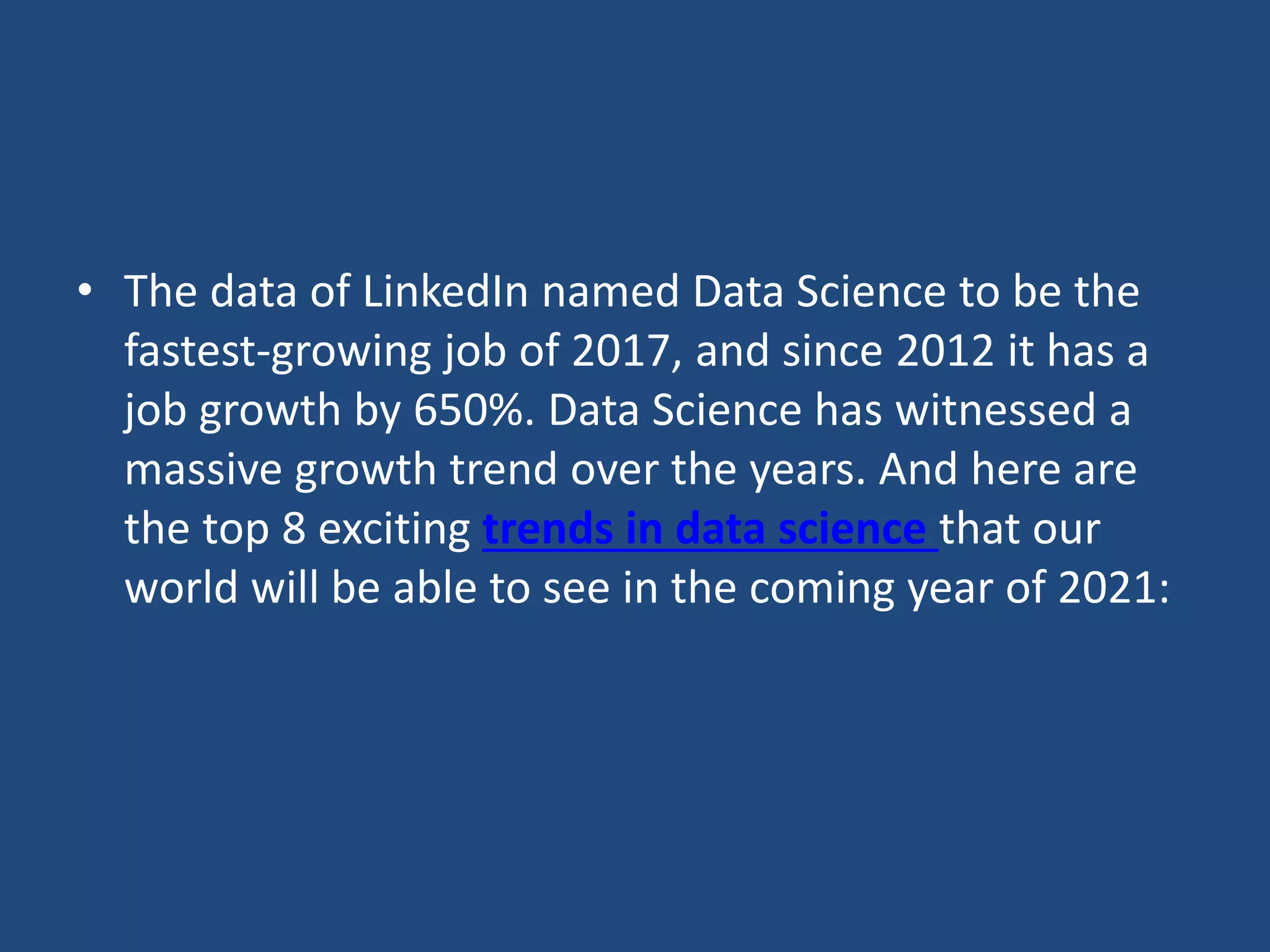 2021 Trends in Data Science | PPT
