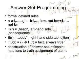 Trends in Answer Set-Programming - Focus Musik - Presentation | PPT