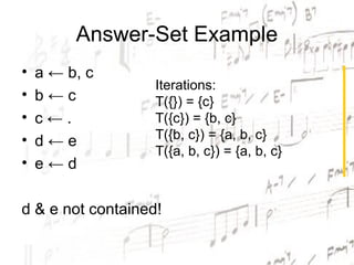 Trends in Answer Set-Programming - Focus Musik - Presentation | PPT