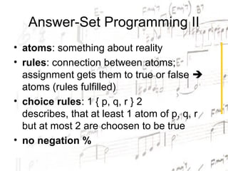 Trends in Answer Set-Programming - Focus Musik - Presentation | PPT