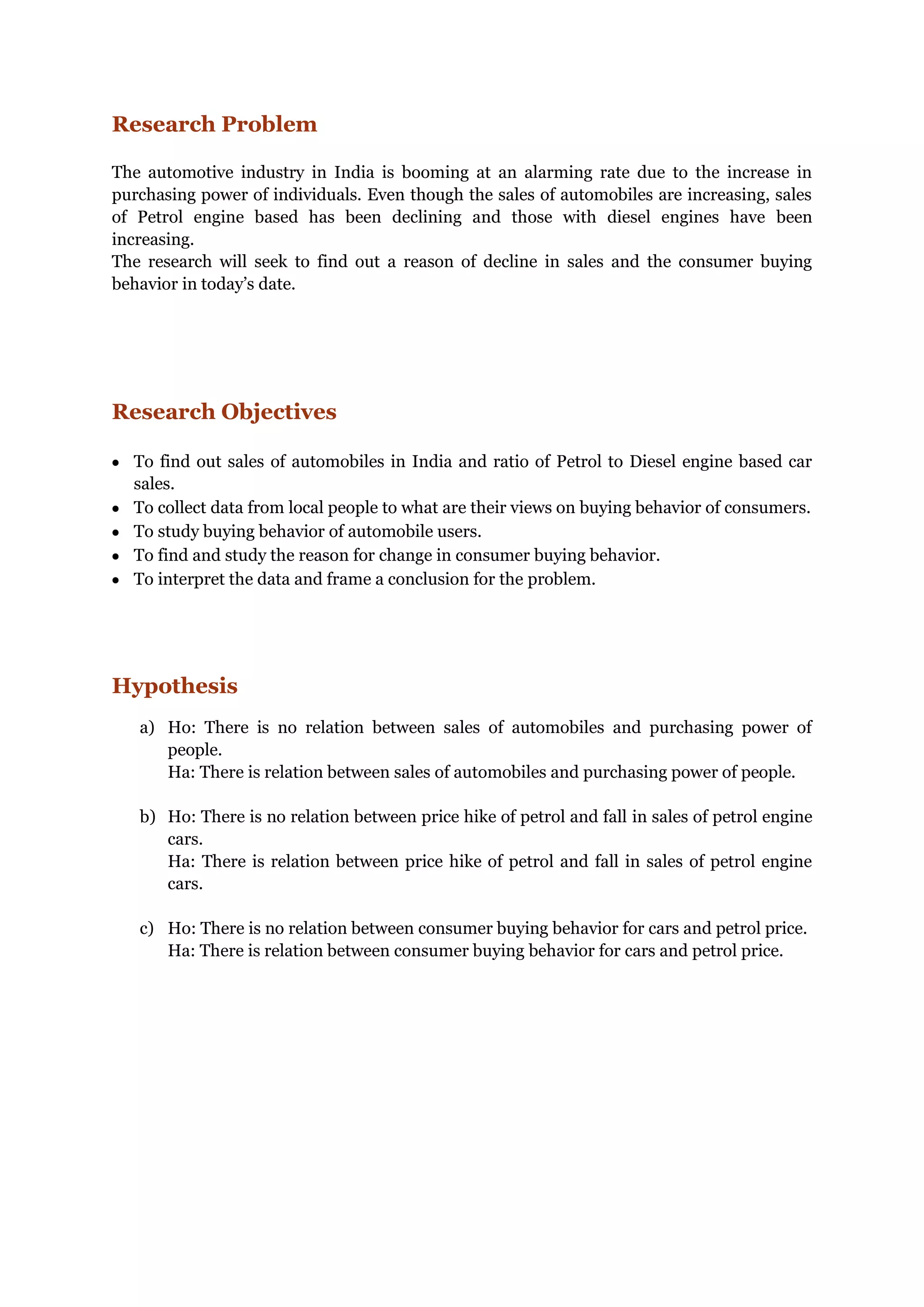 Trends in Automobile Industry in India | DOCX