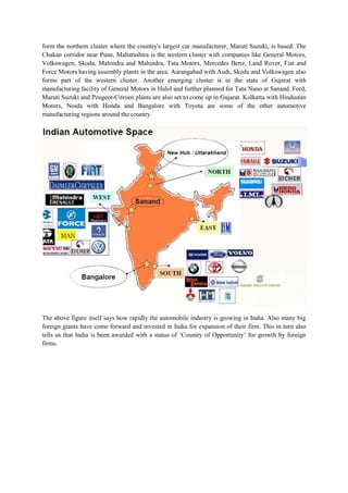 Trends in Automobile Industry in India | DOCX