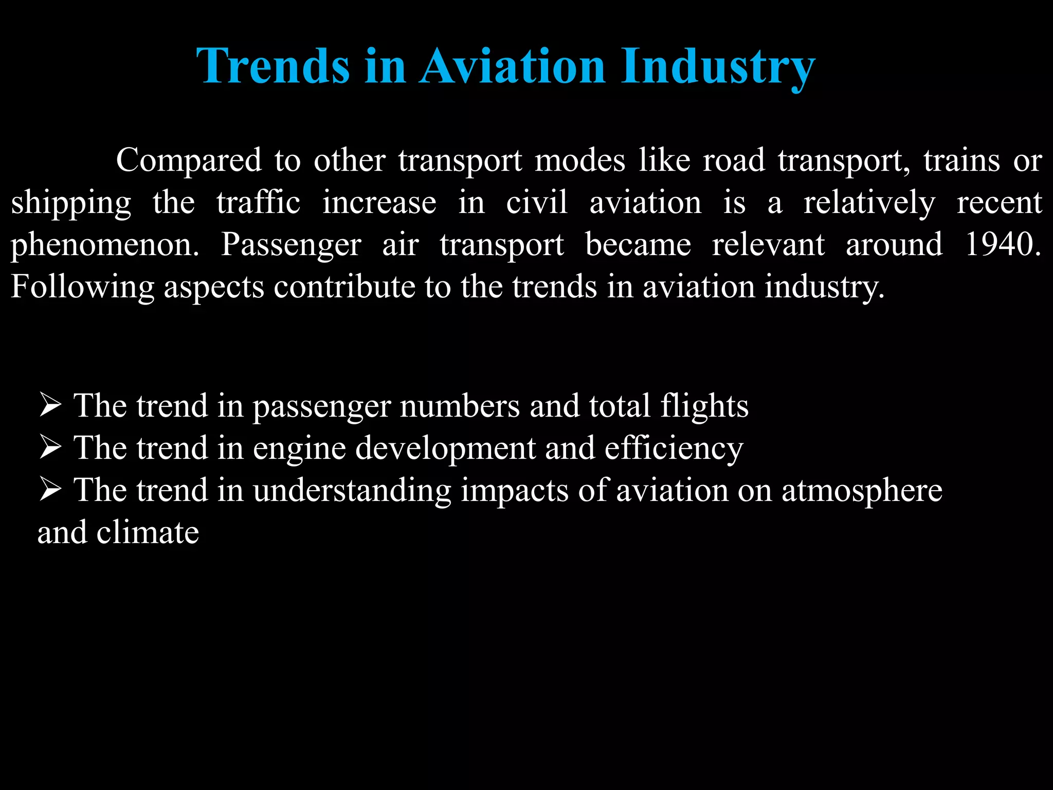 Trends in aviation industry | PPTX