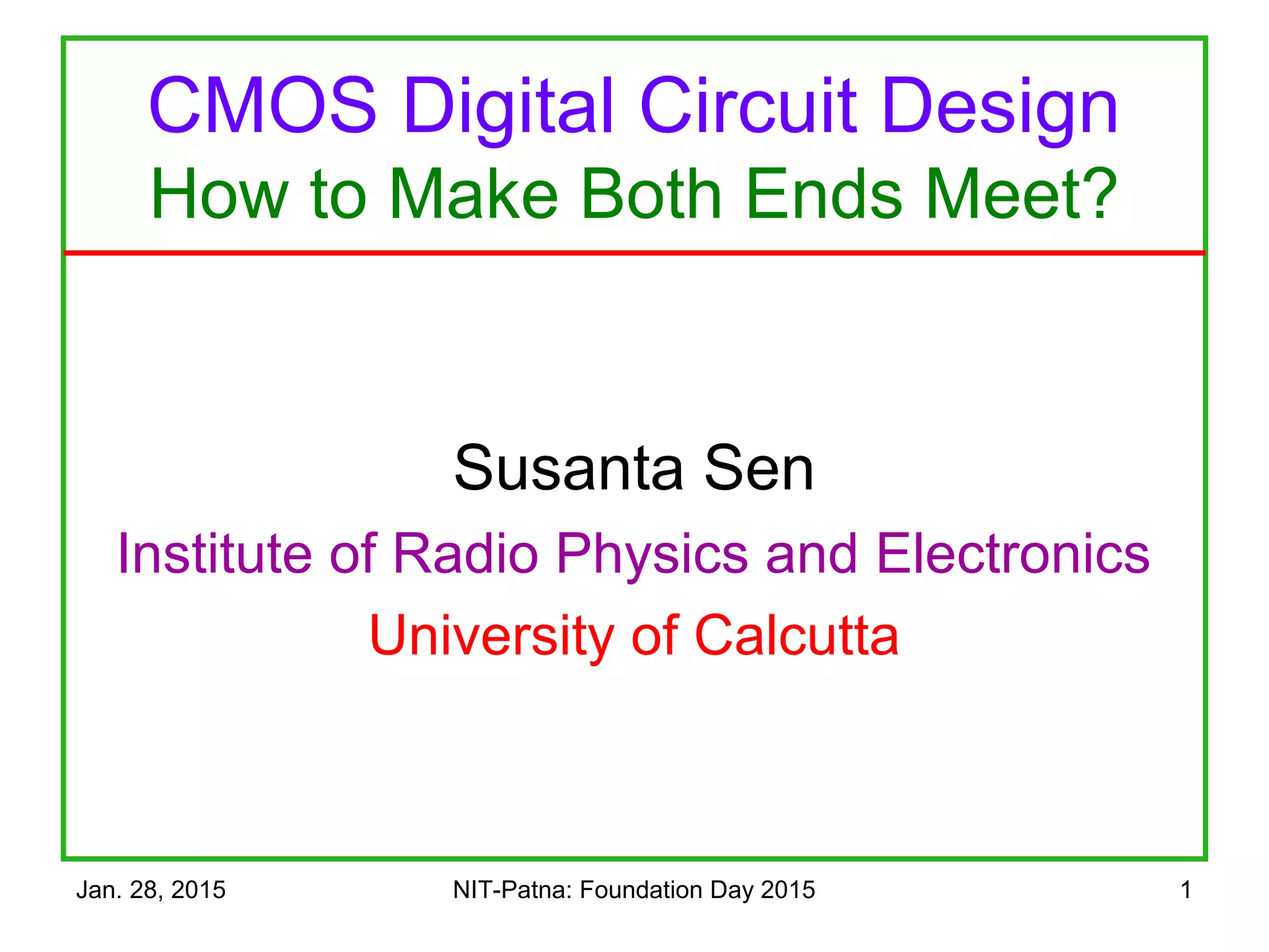 Trends in cmos digital design | PPT