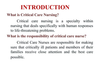 Trends in critical care nursing | PPT