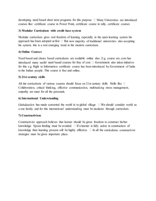 Trends in curriculum development | DOCX