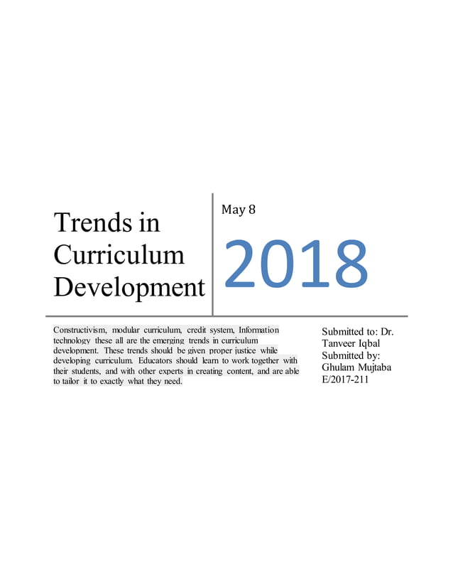 Trends In Curriculum Development trends-in-curriculum-development