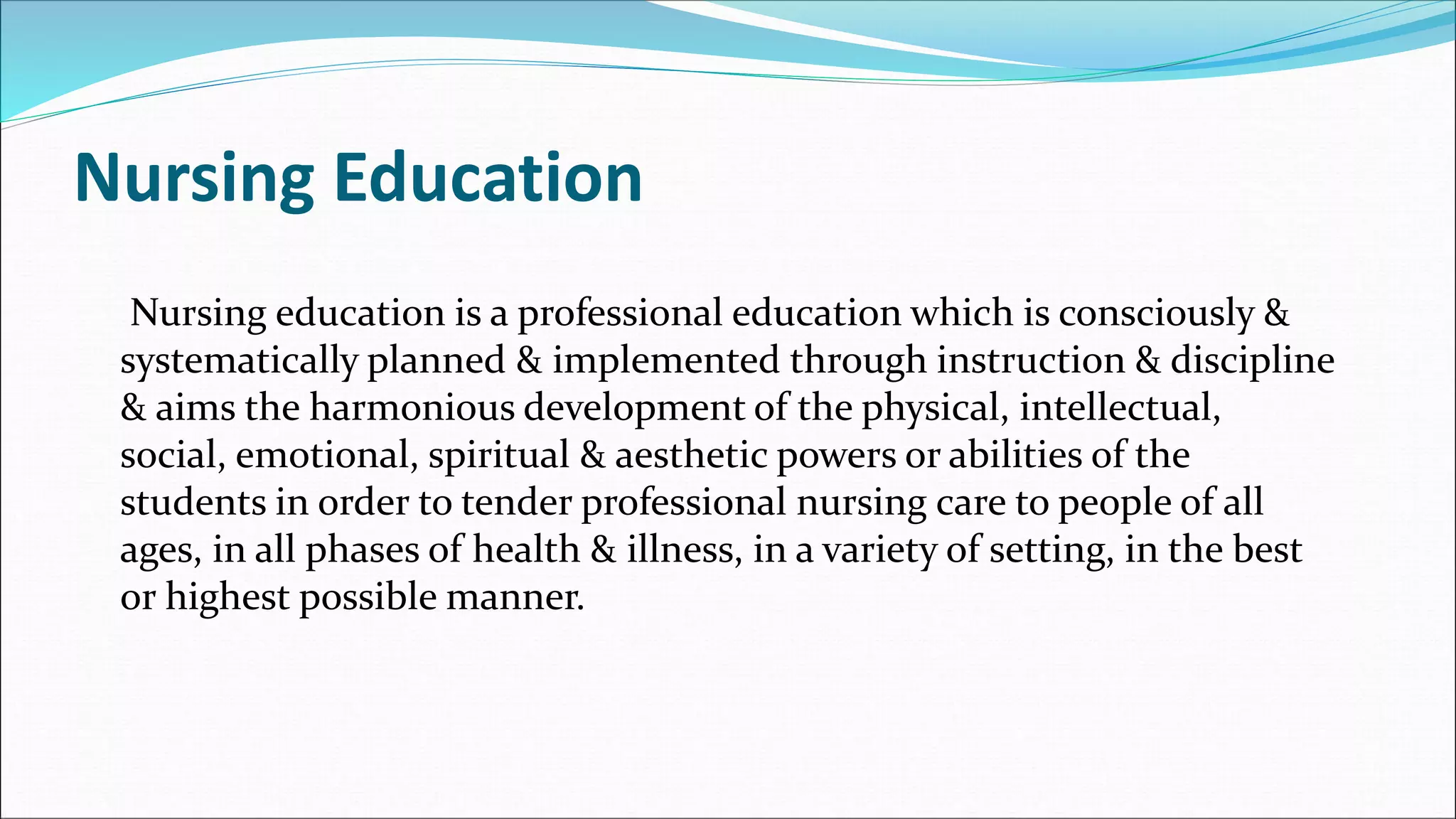 Trends in development of nursing education in india | PPTX