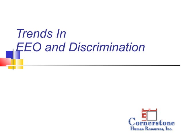 Trends in discrimination claims | PPT | Debated Sensitive Social Issues ...