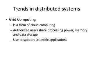 Trends in distributed systems | PPTX | Computer Networking | Computing