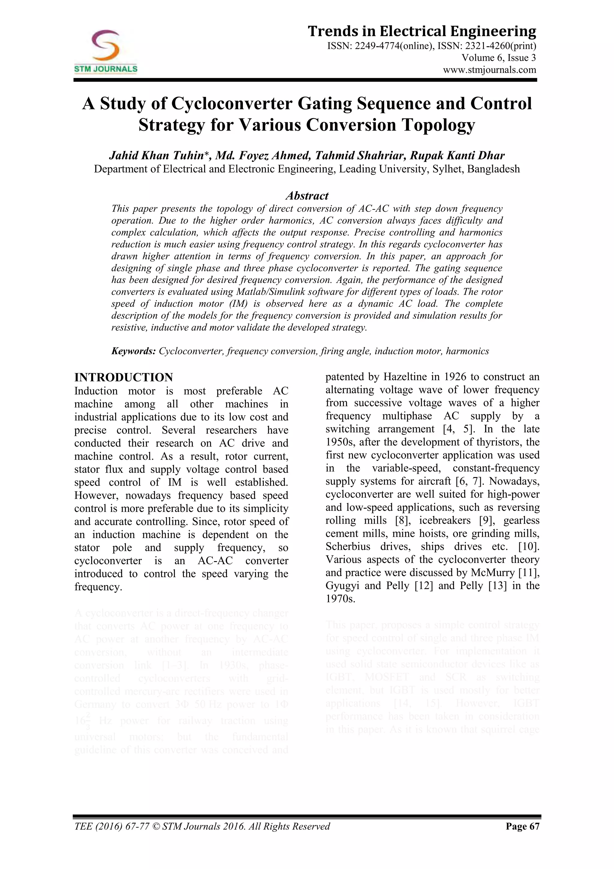 Trends in Electrical Engineering vol 6 issue 3 | PDF | Publishing ...