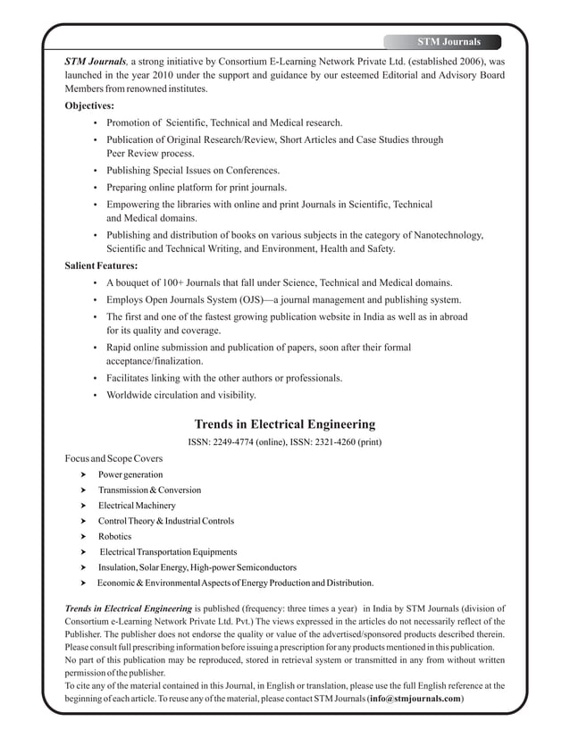 Trends in Electrical Engineering vol 6 issue 3 | PDF | Publishing ...