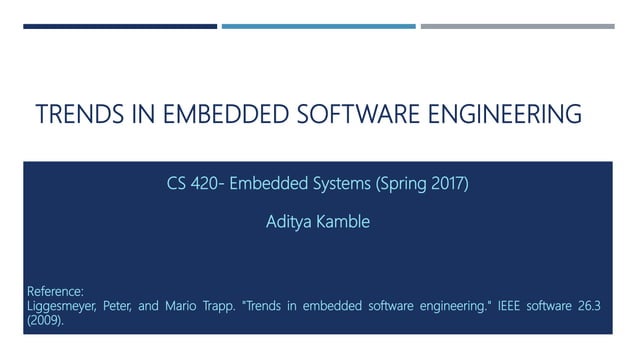 Trends in Embedded Software Engineering | PPT