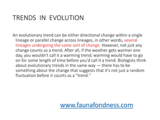 Trends in evolution by faunafondness | PPTX
