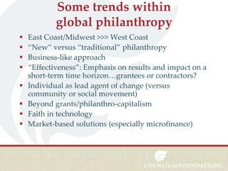 Trends in U.S. Based Global Grantmaking | PPTX