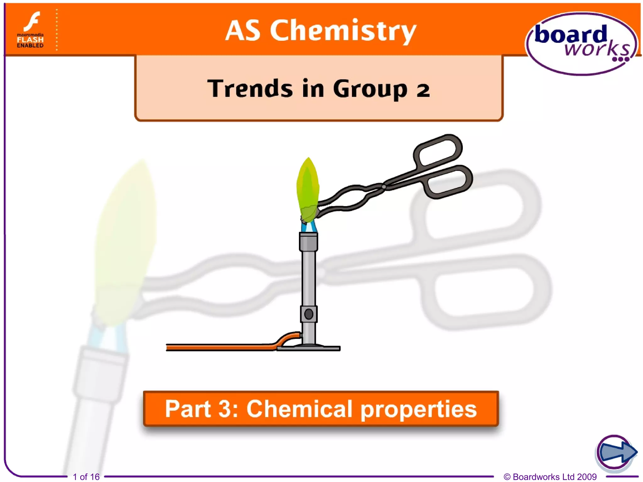 Trends in group 2 part 3 chemical properties | PPT