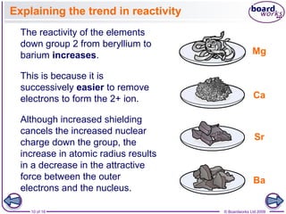 Trends in group 2 part 3 chemical properties | PPT