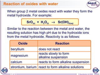 Trends in group 2 part 3 chemical properties | PPT