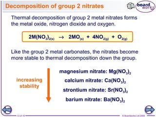 Trends in group 2 part 3 chemical properties | PPT