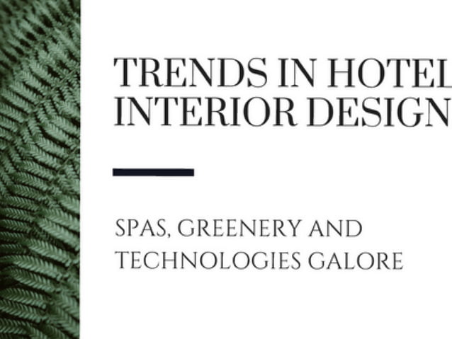 Trends in Hotel Interior Design | PDF