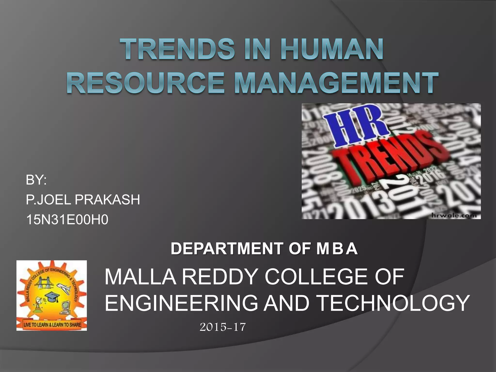 Trends in human resource management | PPTX