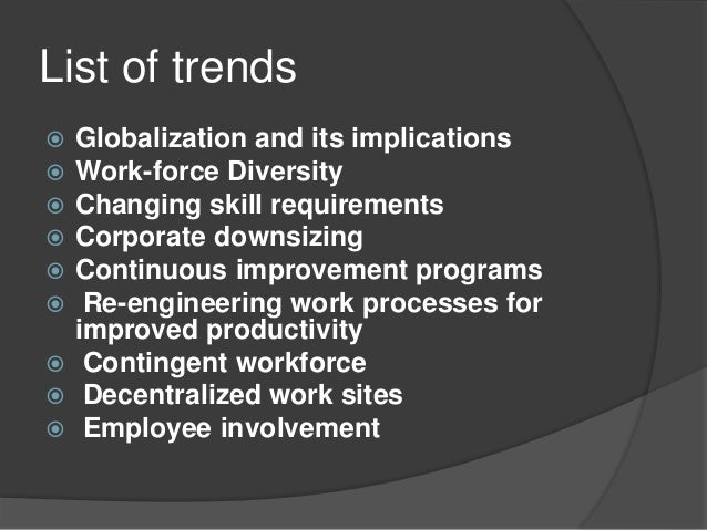 Trends In Human Resource Management