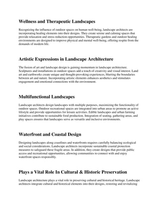 Trends in Landscape Architecture | PDF