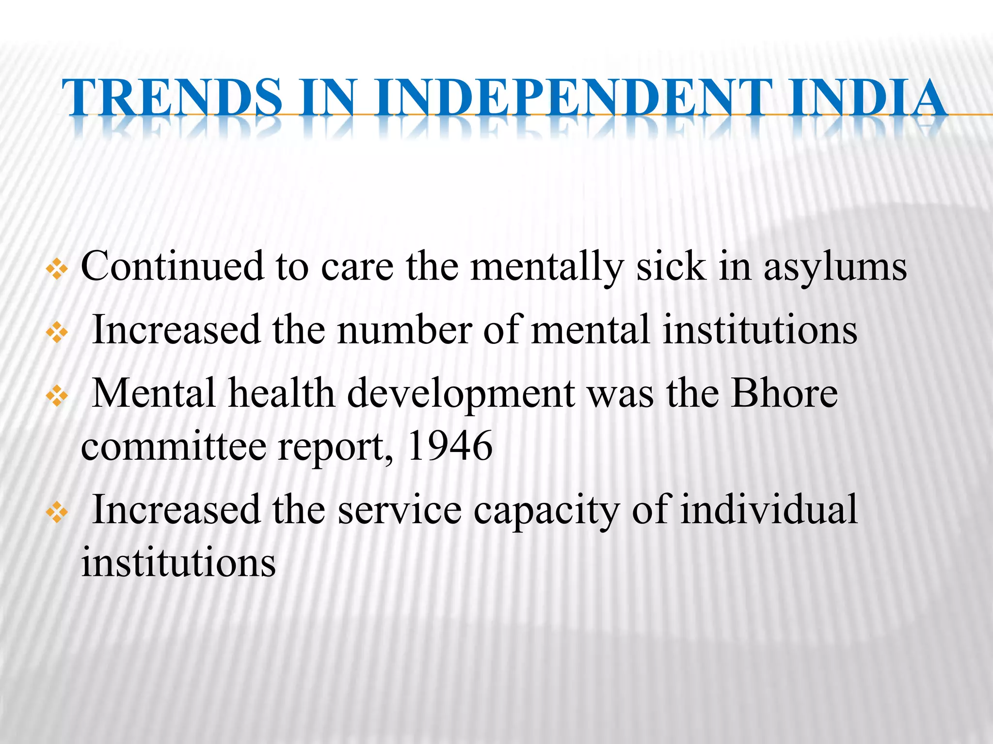 Trends and issues in mental health nursing | PPTX