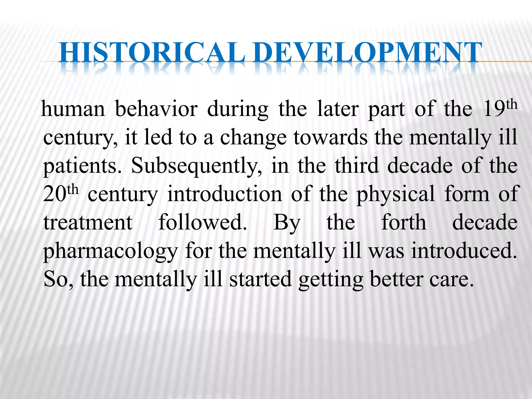 Trends and issues in mental health nursing | PPTX