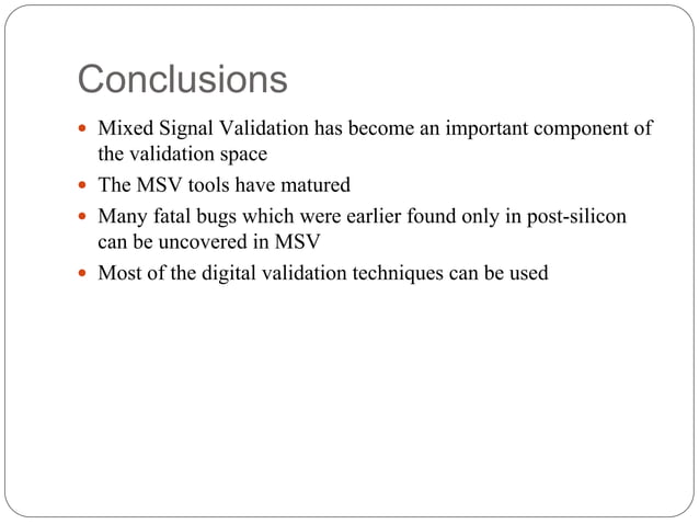 Trends in Mixed Signal Validation | PDF