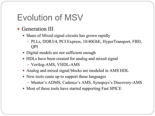 Trends in Mixed Signal Validation | PDF