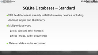 Trends in Mobile Device Data and Artifacts | PPT