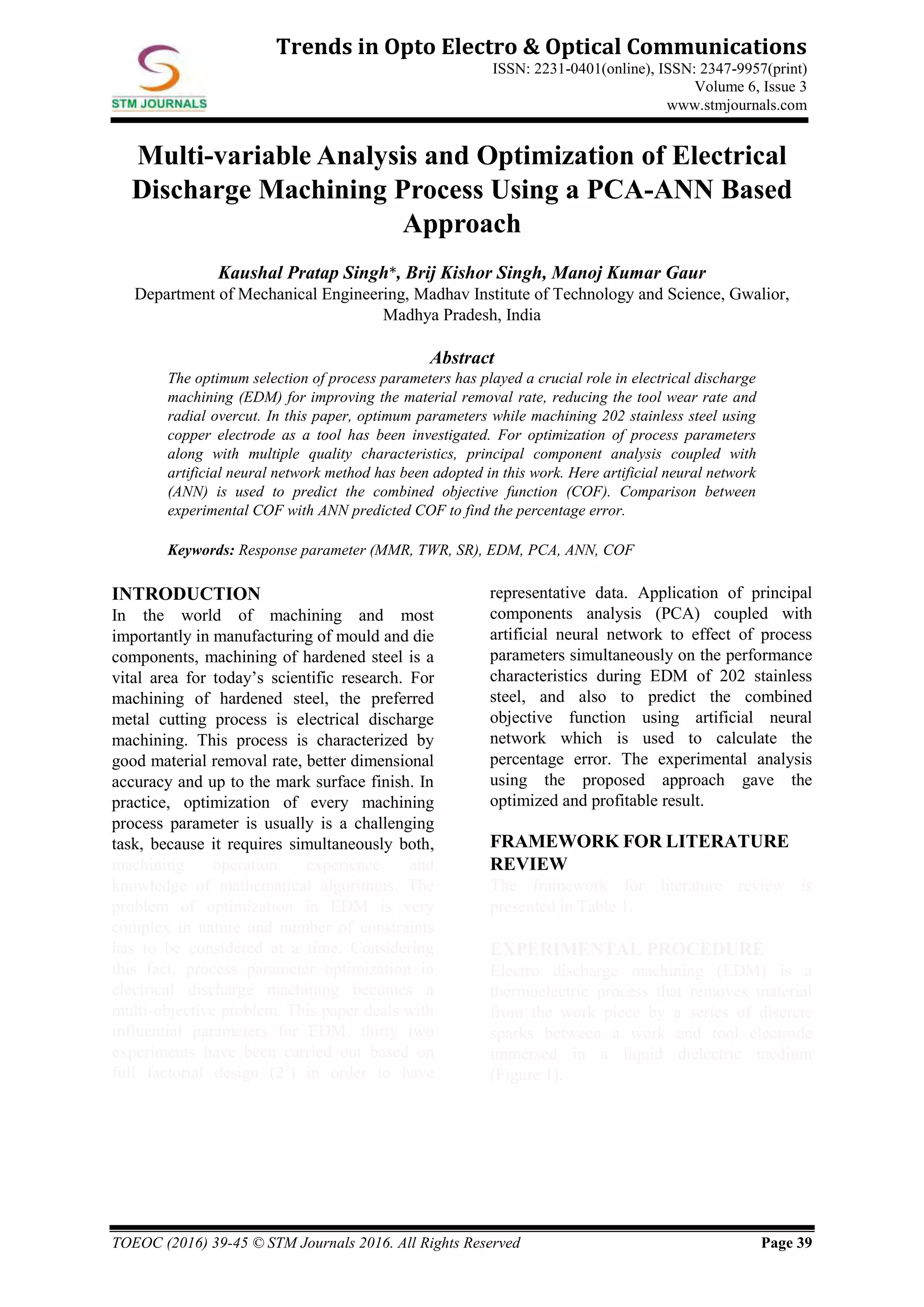 Trends in Opto Electro & Optical Communication vol 6 issue 3 | PDF