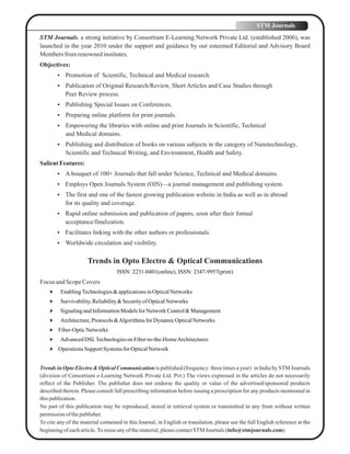 Trends in Opto Electro & Optical Communication vol 6 issue 3 | PDF