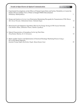 Trends in Opto Electro & Optical Communication vol 6 issue 3 | PDF
