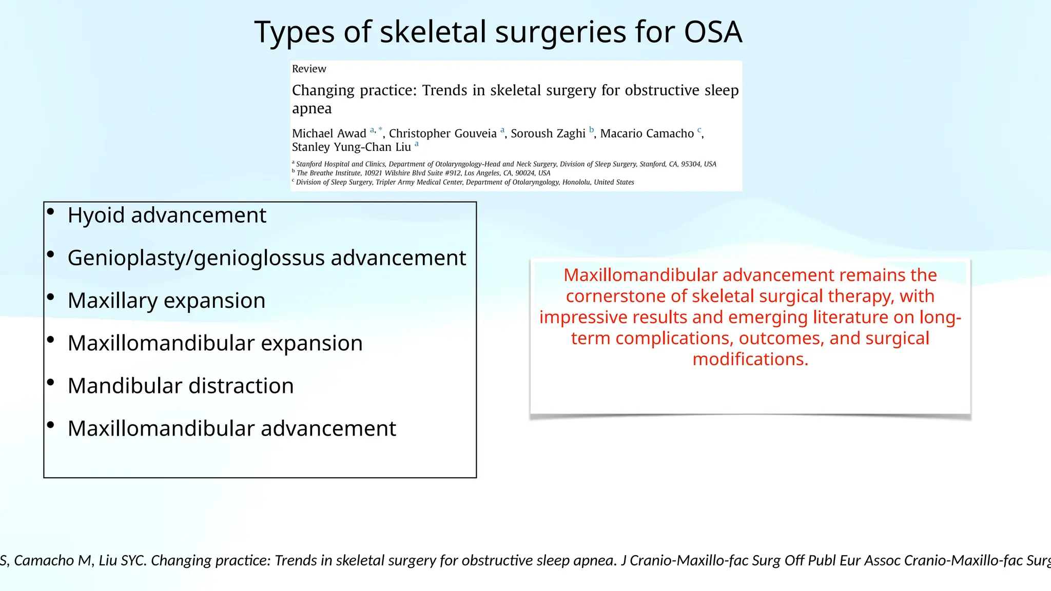 Trends in skeletal surgeries for OSA.pptx