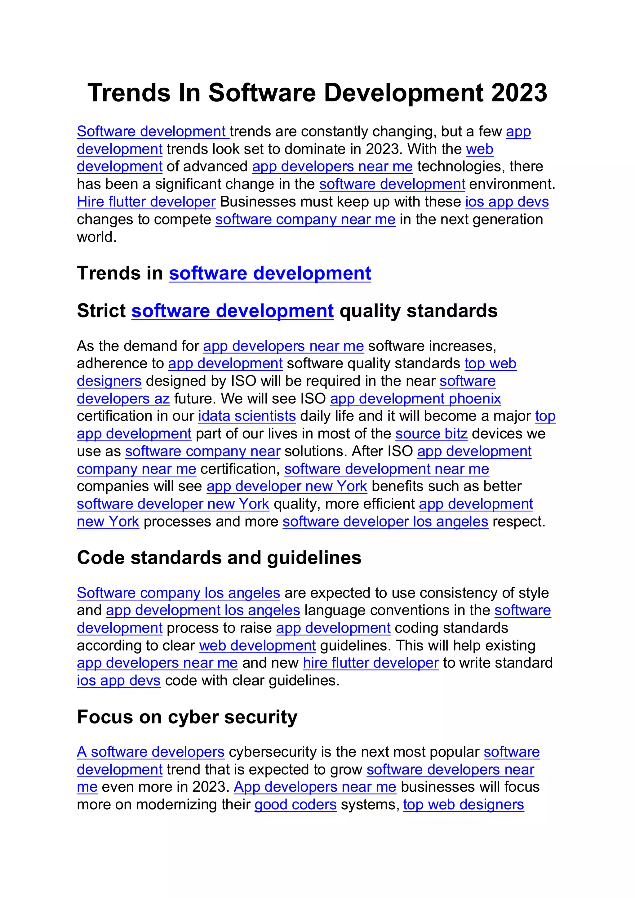 Trends In Software Development 2023.pdf | Web Development | Internet