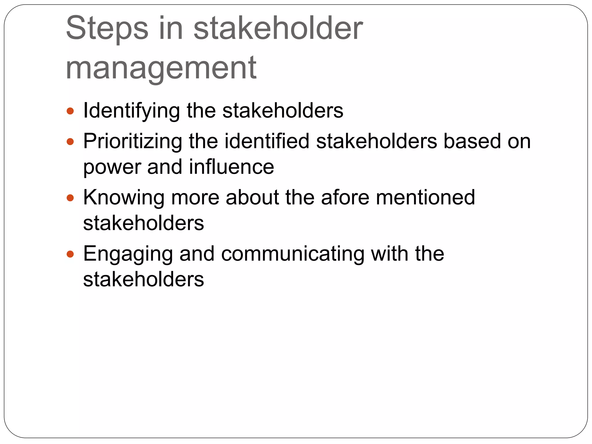 Trends in stakeholder management somrita sen | PPTX