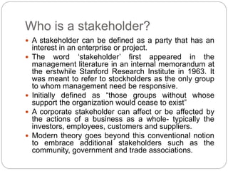 Trends in stakeholder management somrita sen | PPTX