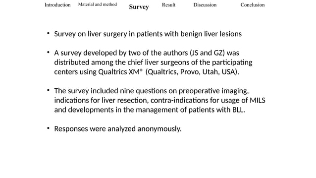 Trends of outcomes lap vs open in benign liver lesions.pptx
