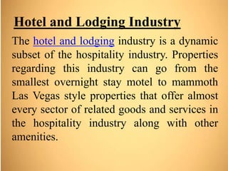 Trends in the lodging industry | PPTX | Hospitality Industry | Industries