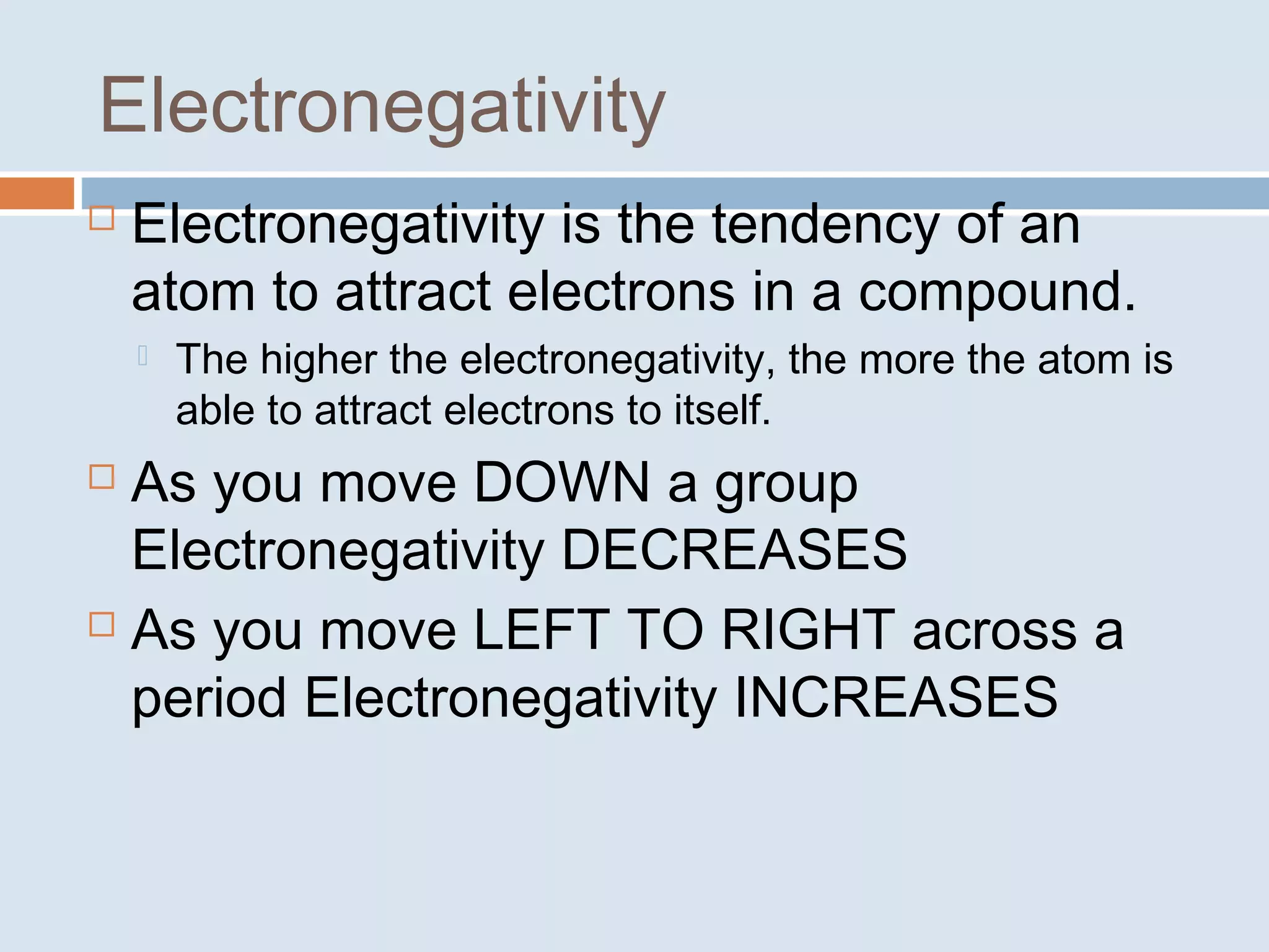 Trends in the periodic table | PPT