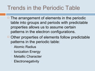 Trends in the periodic table | PPT