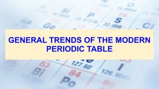 TRENDS IN THE PERIODIC TABLE powerpoing presentations | PPTX