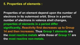 TRENDS IN THE PERIODIC TABLE powerpoing presentations | PPTX