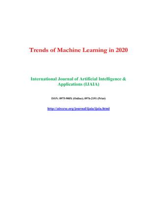 Trends of machine learning in 2020 - International Journal of ...